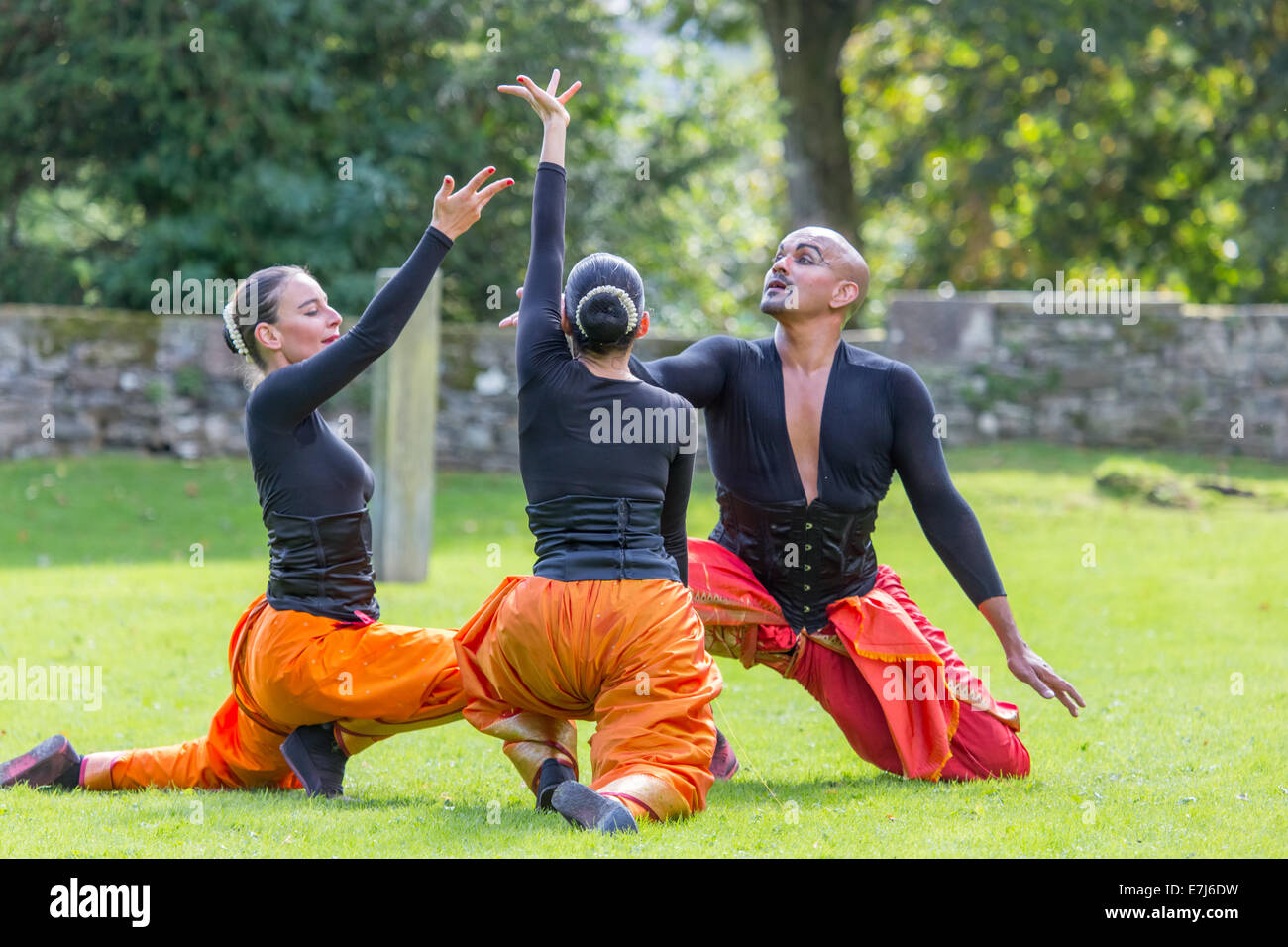 Akademi South Asian Dance performing outside Kendal Parish Church ...