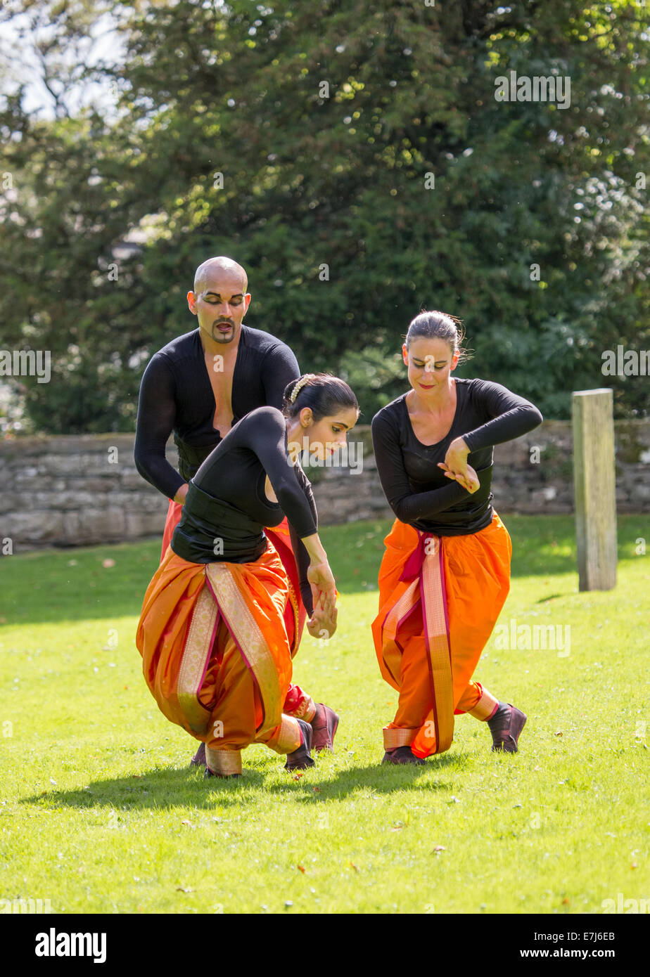 Akademi South Asian Dance performing outside Kendal Parish Church ...