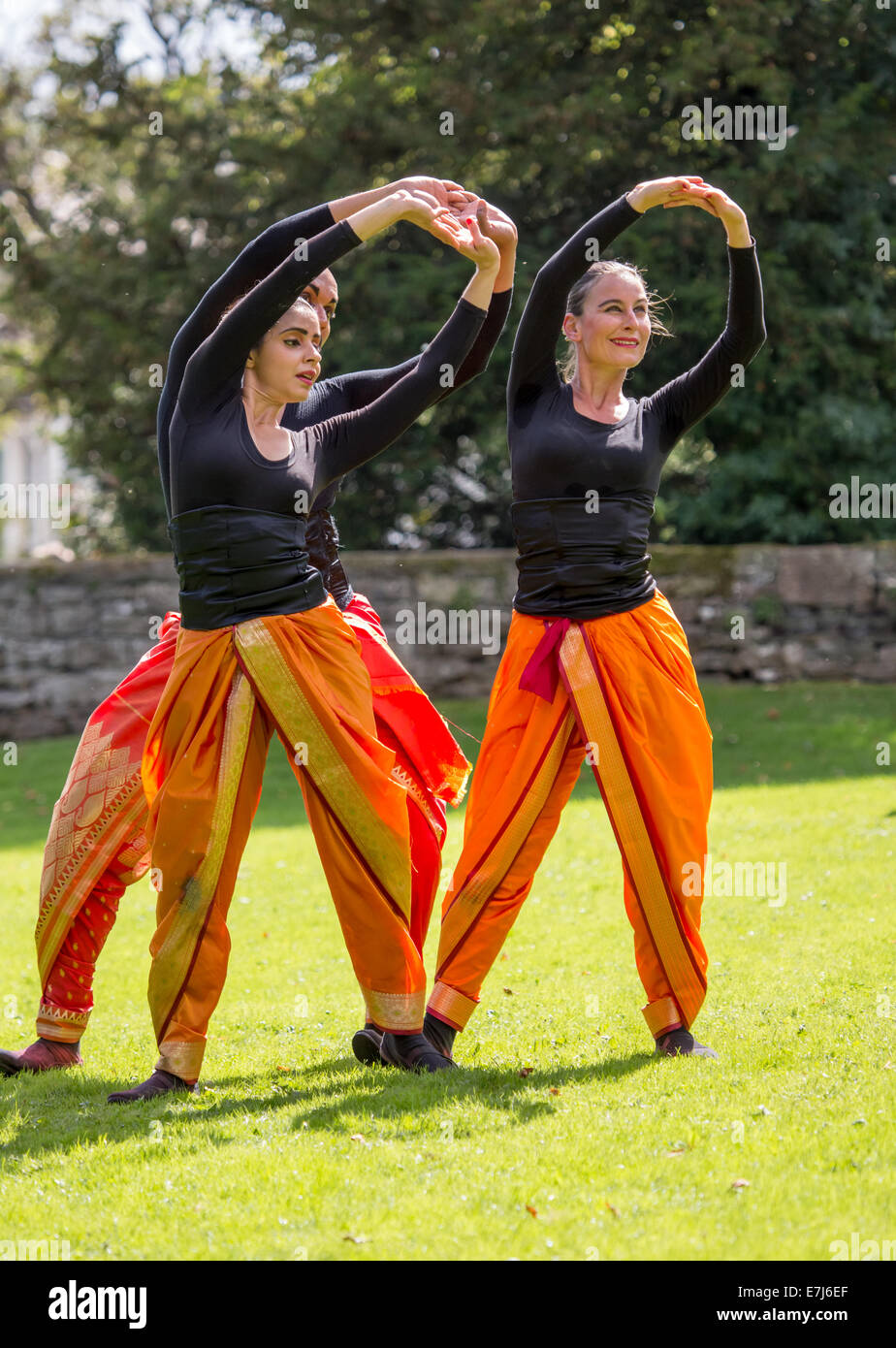 Akademi South Asian Dance performing outside Kendal Parish Church ...