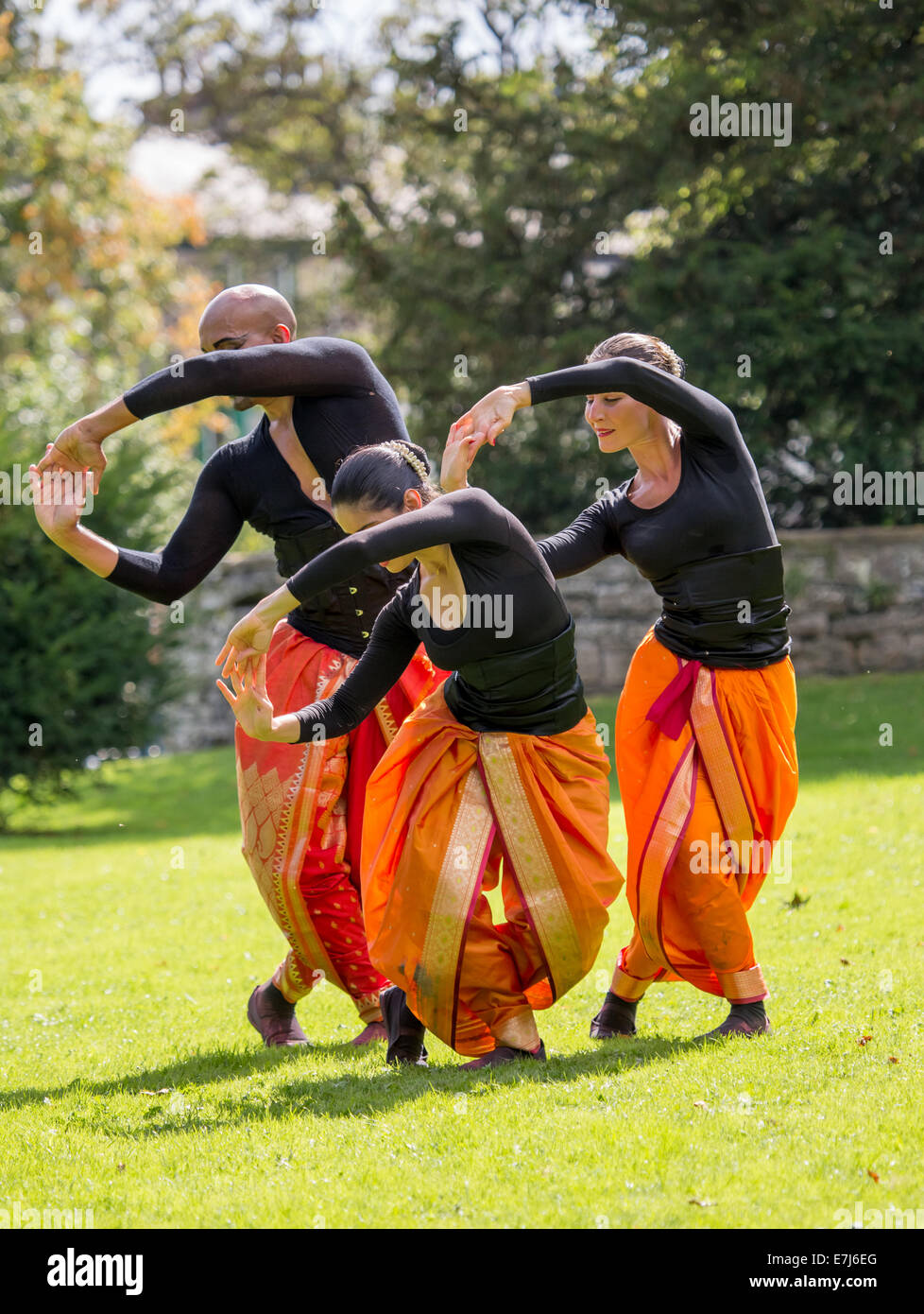Akademi South Asian Dance performing outside Kendal Parish Church ...