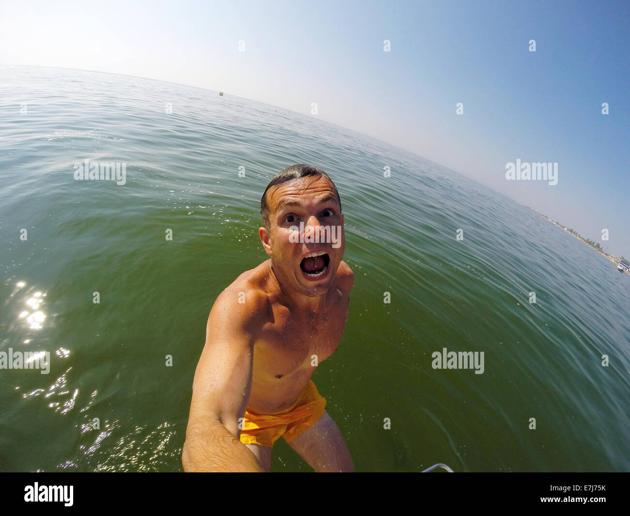 Jump in the sea Stock Photo - Alamy