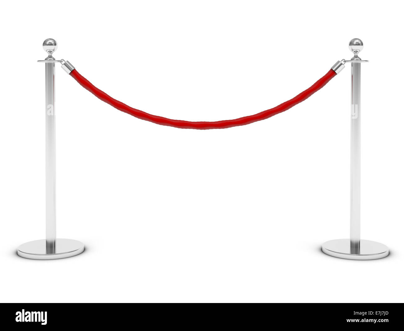 red carpet and barrier rope on white Stock Photo - Alamy