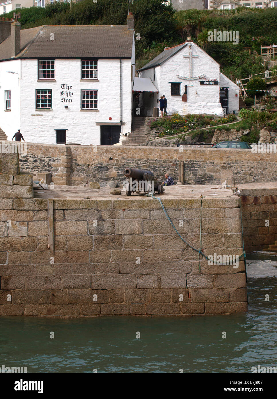 The Ship Inn on the harbour, Porthleven, Cornwall, UK Stock Photo - Alamy