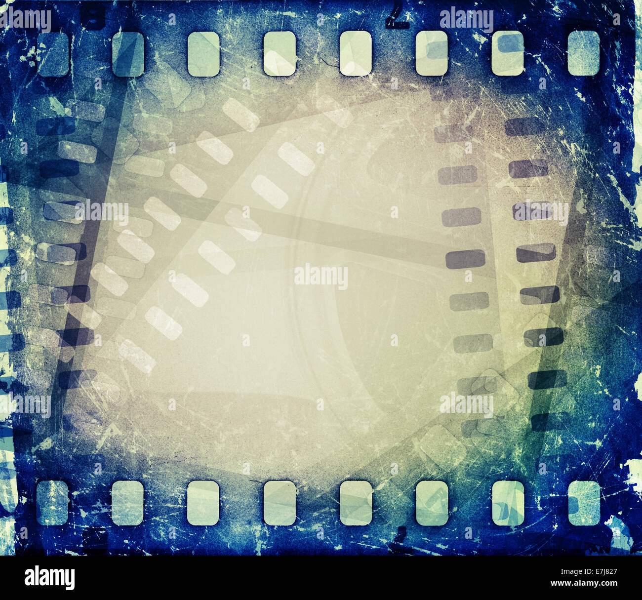 Old motion picture film reel with film strip. Vintage background Stock ...