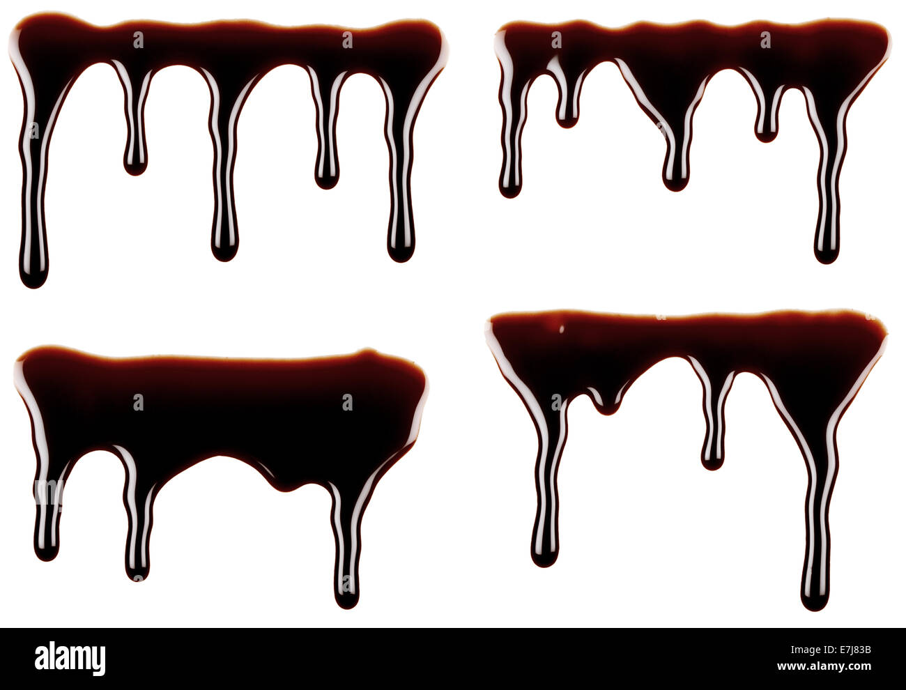 Collection of chocolate drips Stock Photo - Alamy