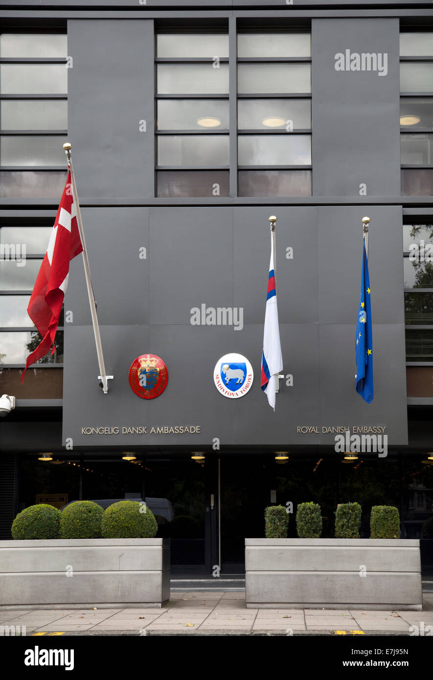 Royal Danish Embassy on Sloane Street in Knightsbridge in London UK ...
