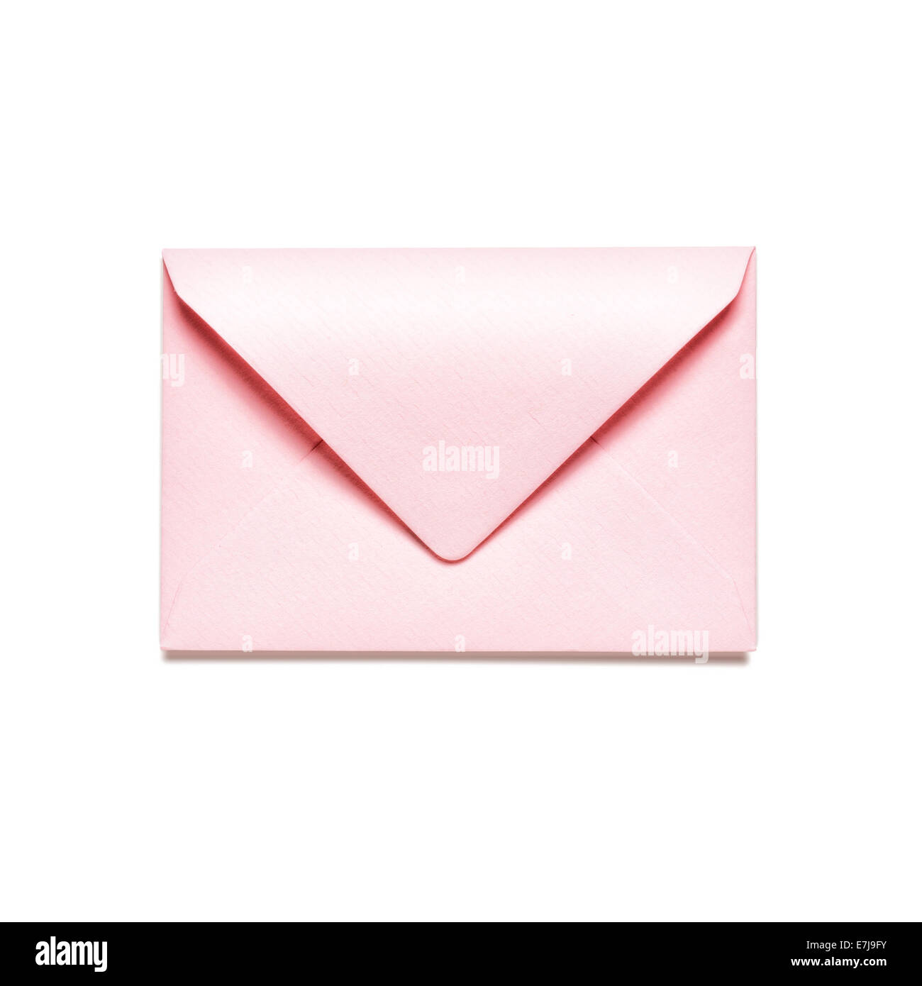 Light pink envelope isolated on white background. Object with clipping path Stock Photo - Alamy