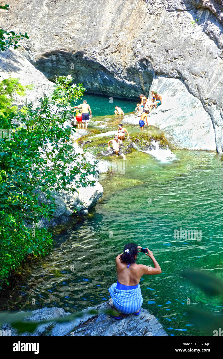 People swimming in nature Stock Photo - Alamy