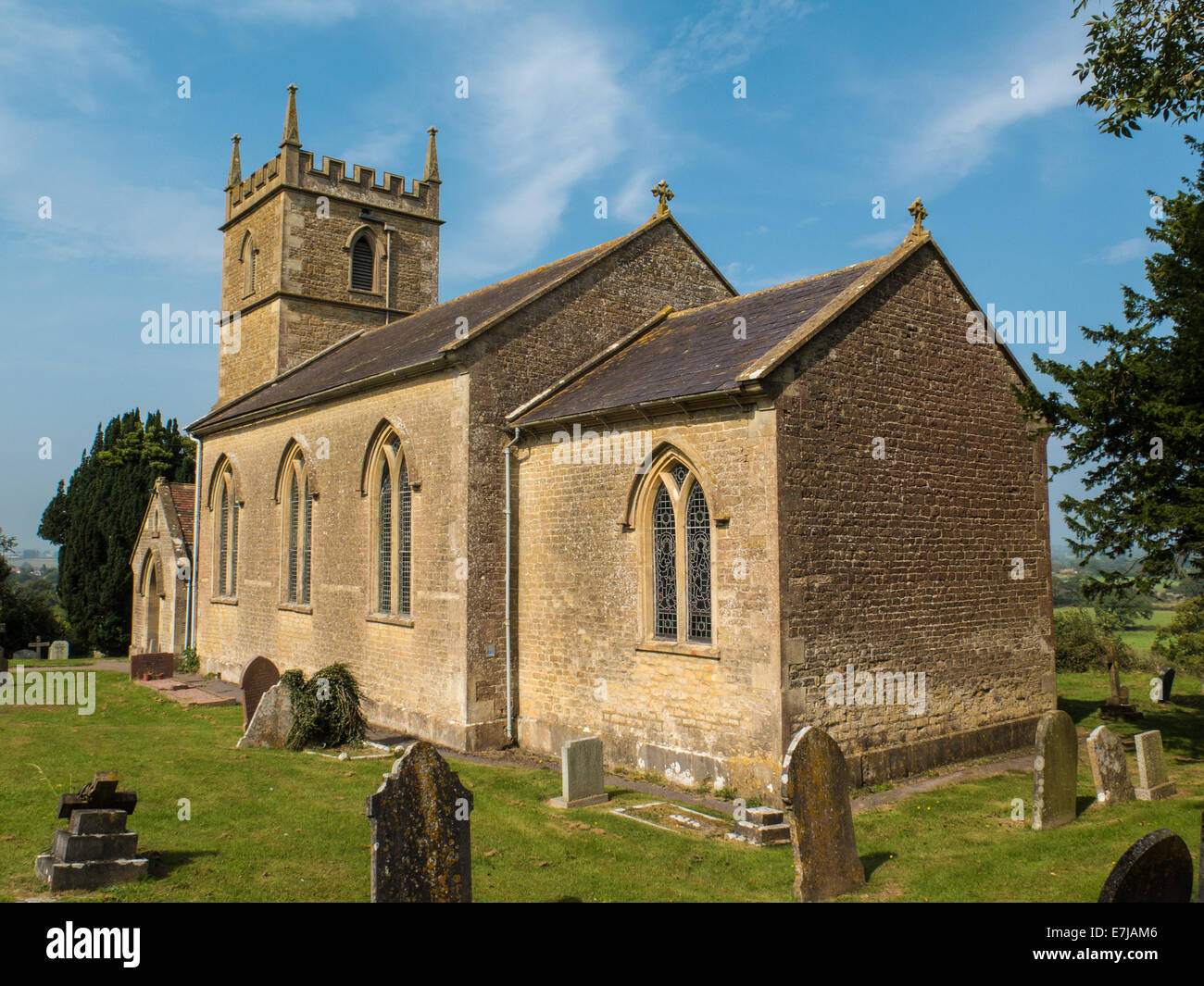 Stoke Trister with Bayford St Andrews Church Stock Photo - Alamy