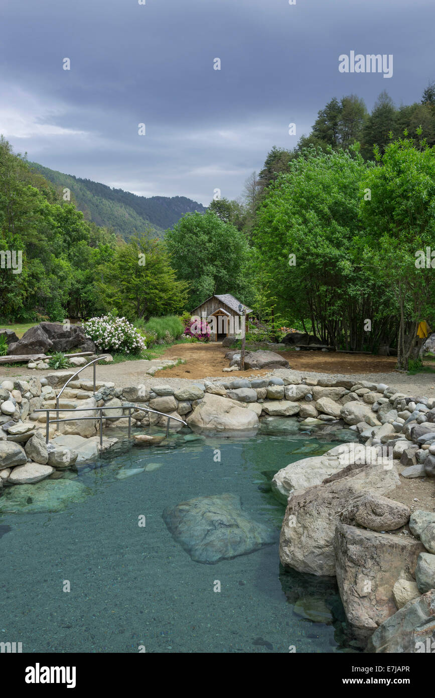 Thermal pools of Termas los Pozones, Pucón, Araucanía Region, Chile ...