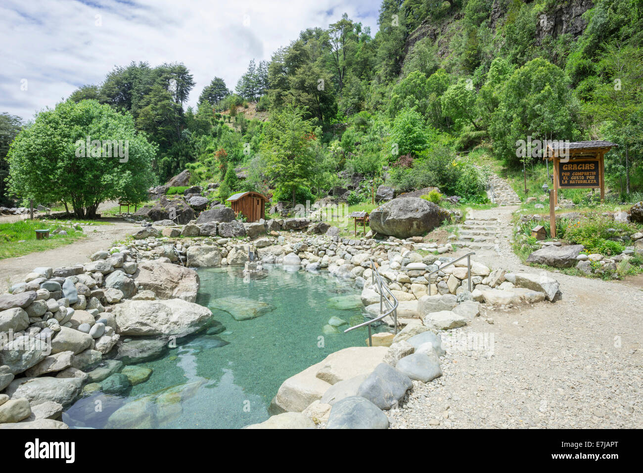 Thermal pools of Termas los Pozones, Pucón, Araucanía Region, Chile ...