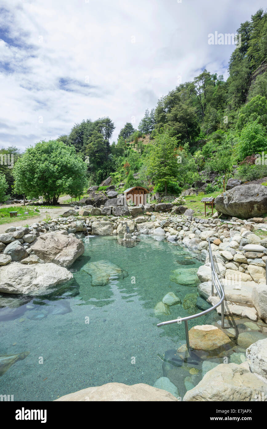 Thermal pools of Termas los Pozones, Pucón, Araucanía Region, Chile ...