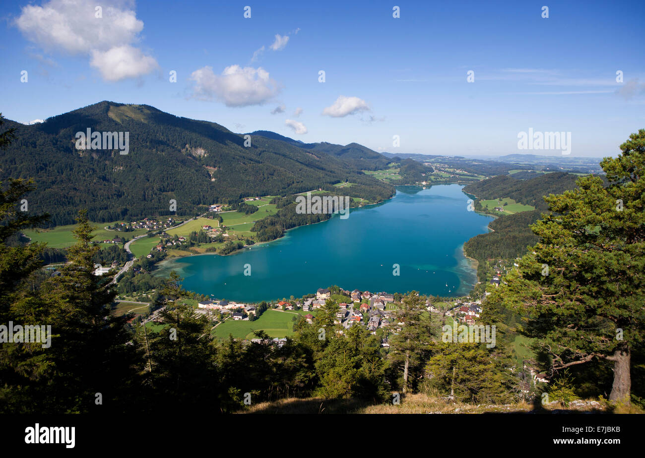 Panorama, Lake Fuschl, Fuschl am See, Salzkammergut, Austria Stock ...
