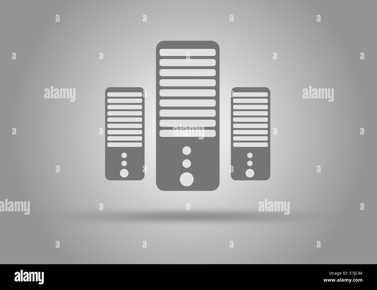 Illustration of Concept of Computer Server icon, flat design Stock ...