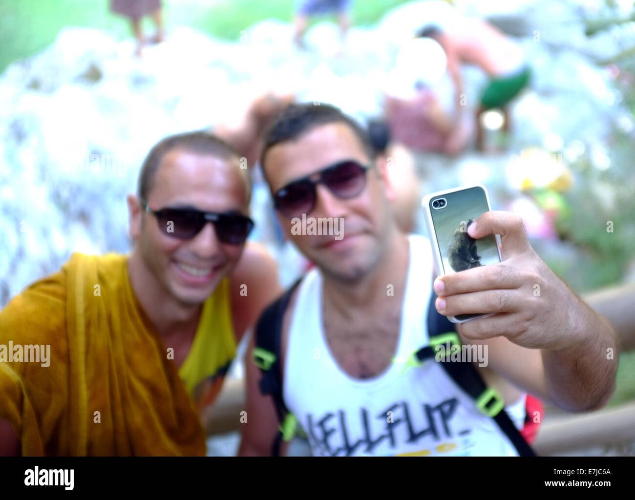 Two men take a selfie Stock Photo - Alamy