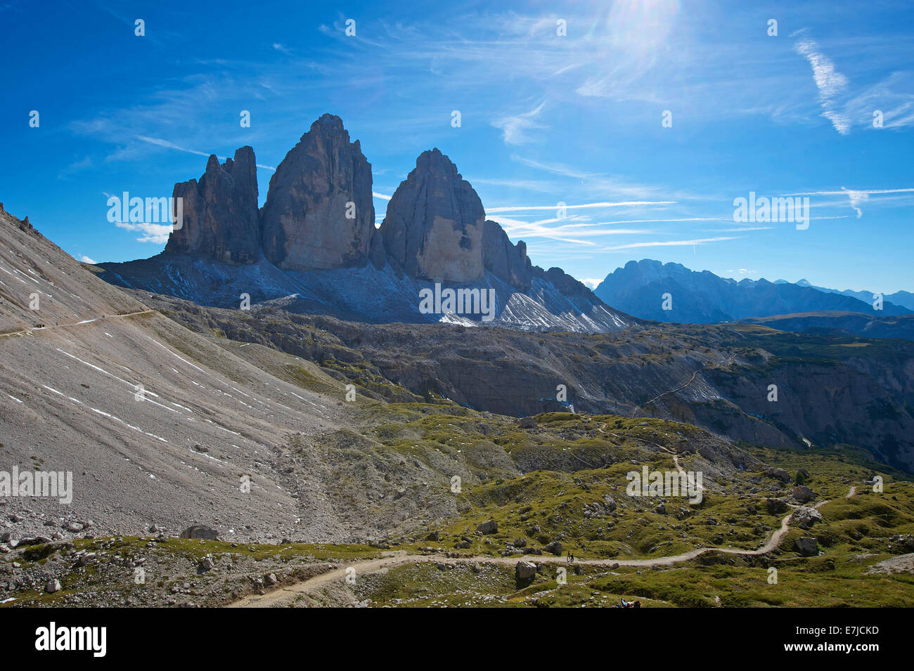 Three merlons, battlement, three peaks of Lavaredo, Italy, Europe, Le ...