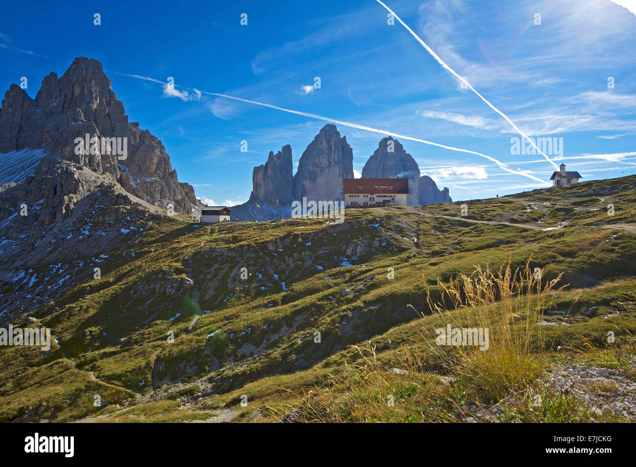 Three merlons, battlement, three peaks of Lavaredo, Italy, Europe, Le ...