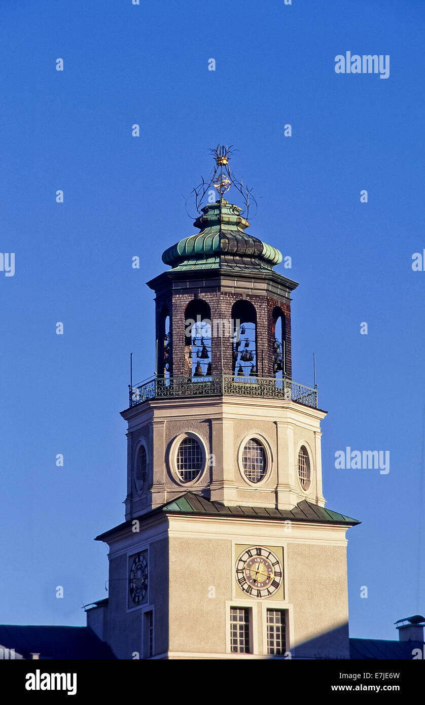 Austria, Europe, Austria, Salzburg, tower, carillon, chime ...