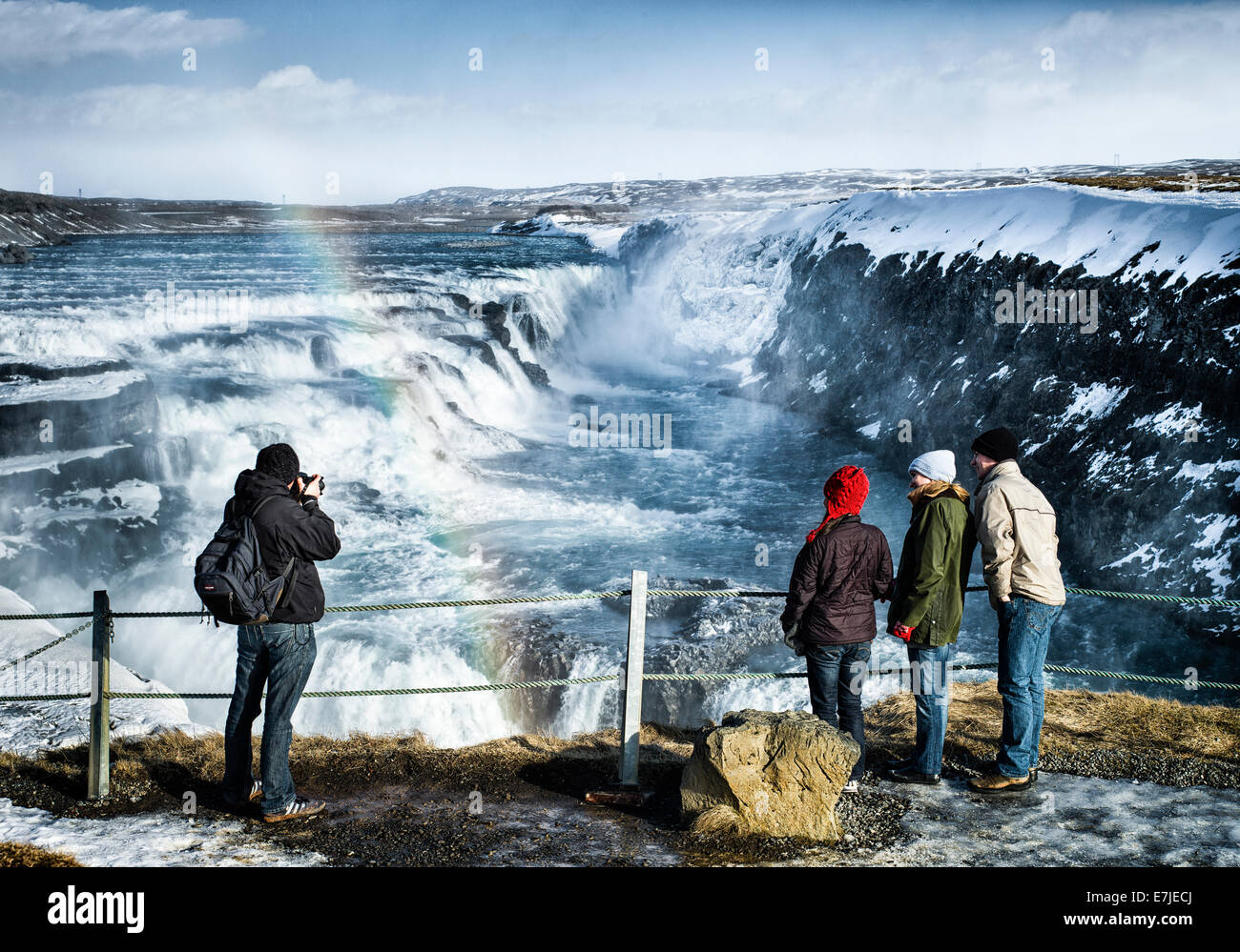 Golden triangle, Gullfoss, island, Iceland, Europe, Northern Europe ...