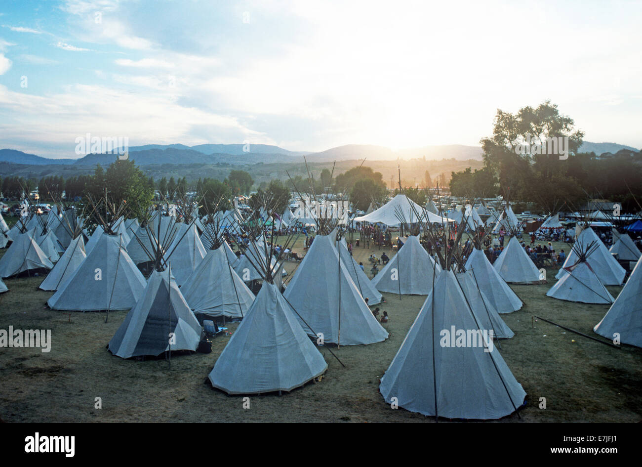 Teepees, Omak Stampede, Omak, Washington Stock Photo - Alamy