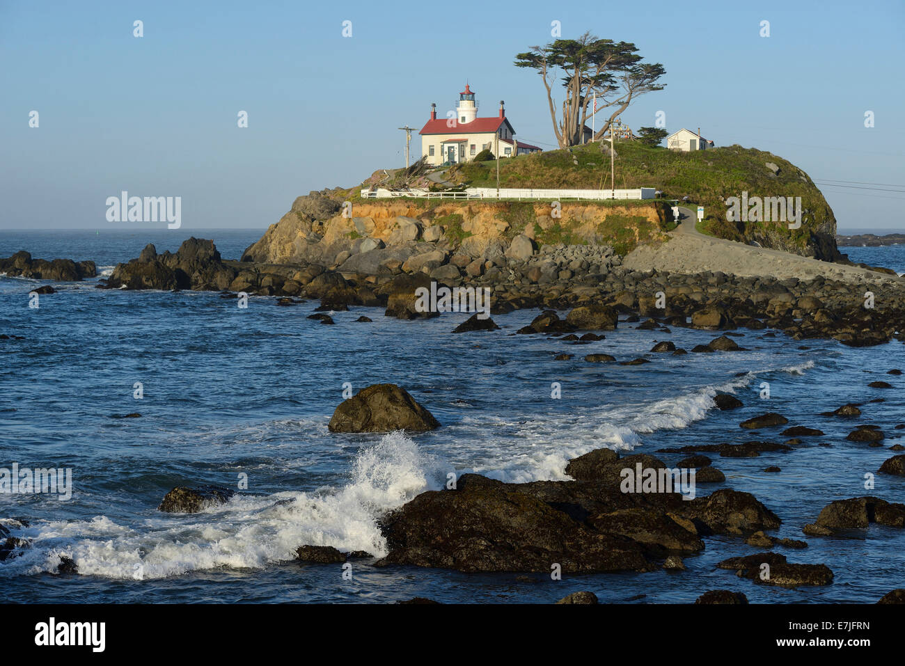 USA, United States, America, California, northern, coast, light, beacon ...