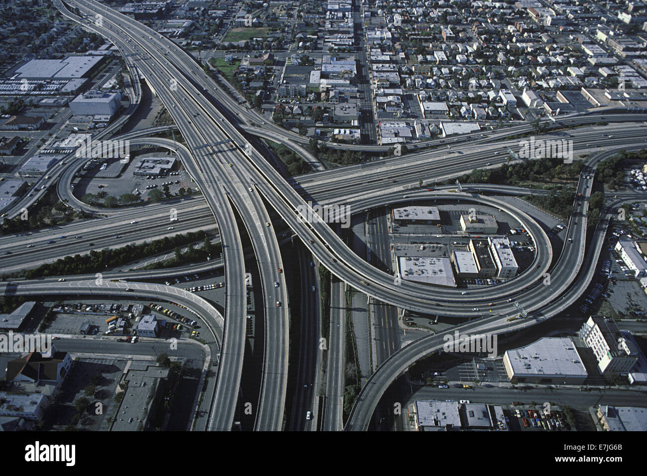 Aerial, Freeway, Los Angeles, California Stock Photo - Alamy