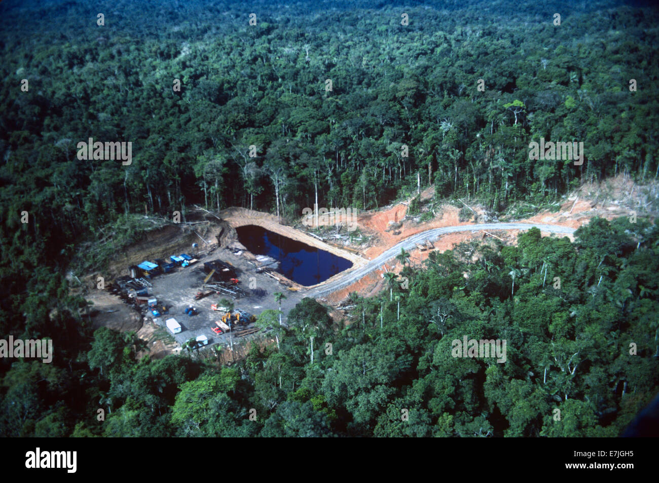 Aerial, Oil Operation, Texaco and Ecuador Stock Photo - Alamy