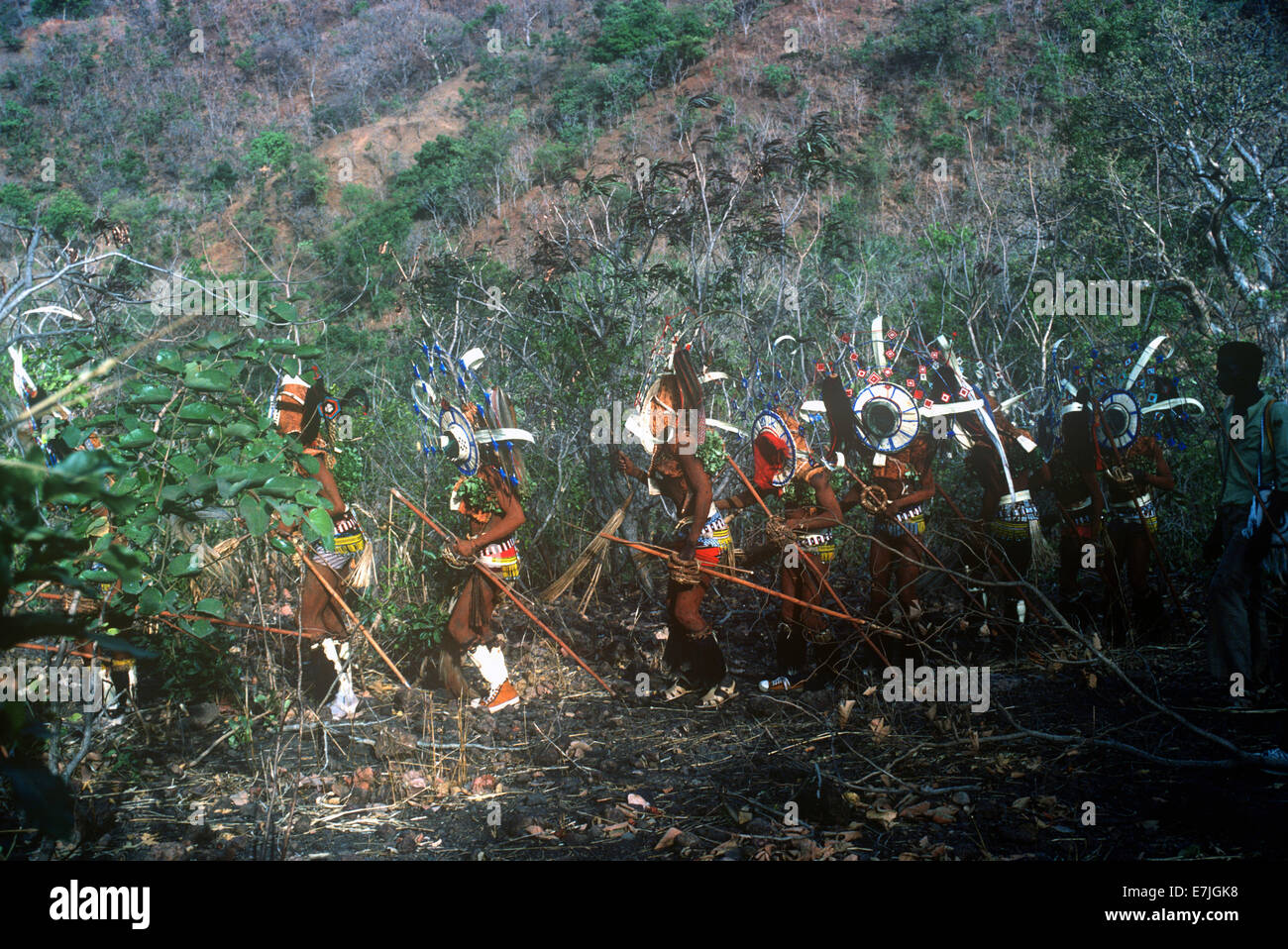 Initiation Rites of the Basar, Basari, i People, Senegal Stock Photo ...