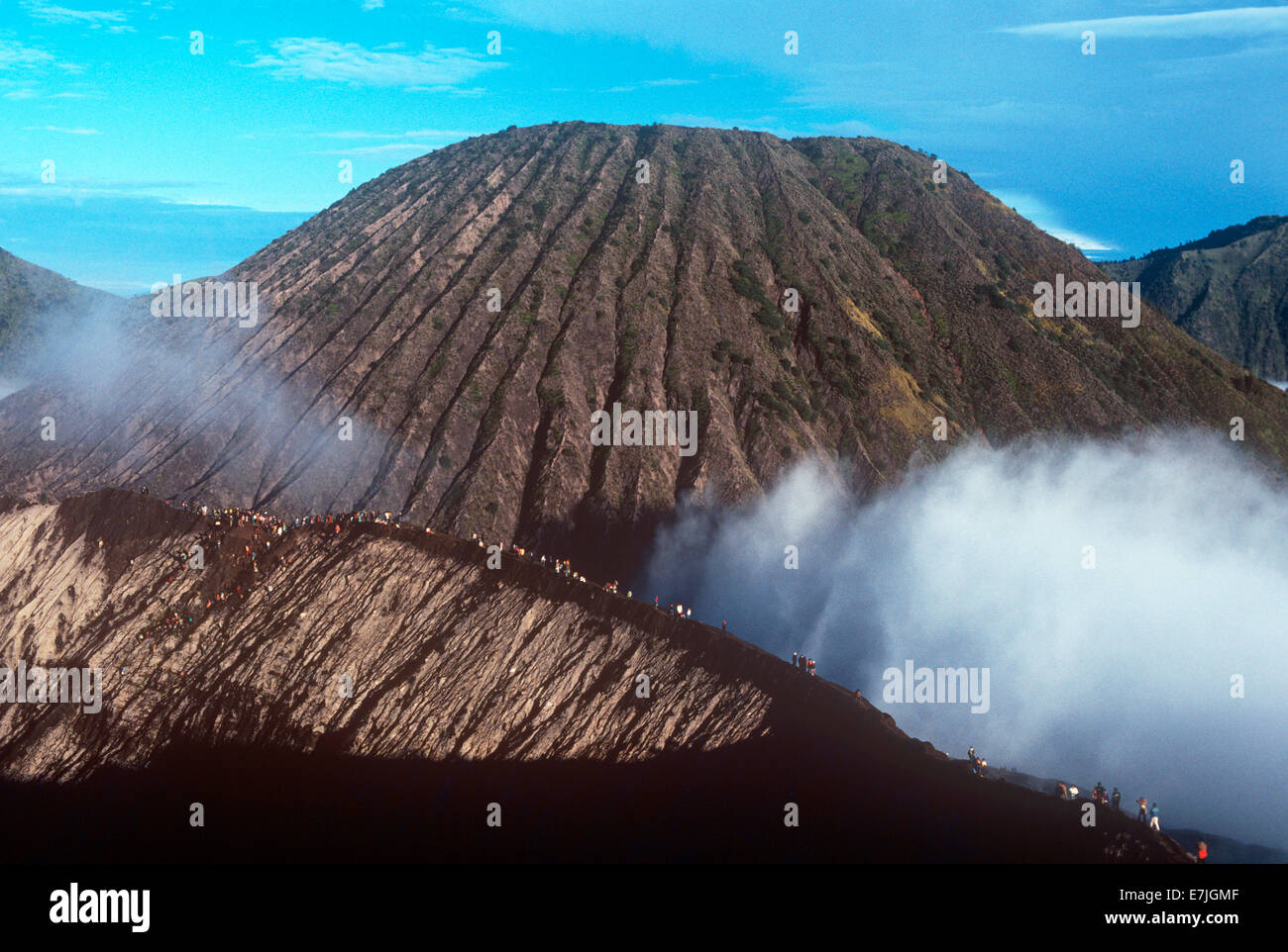 Volcano, Offering, Celebration, Volcano Bromo, Java, Indonesia Stock ...