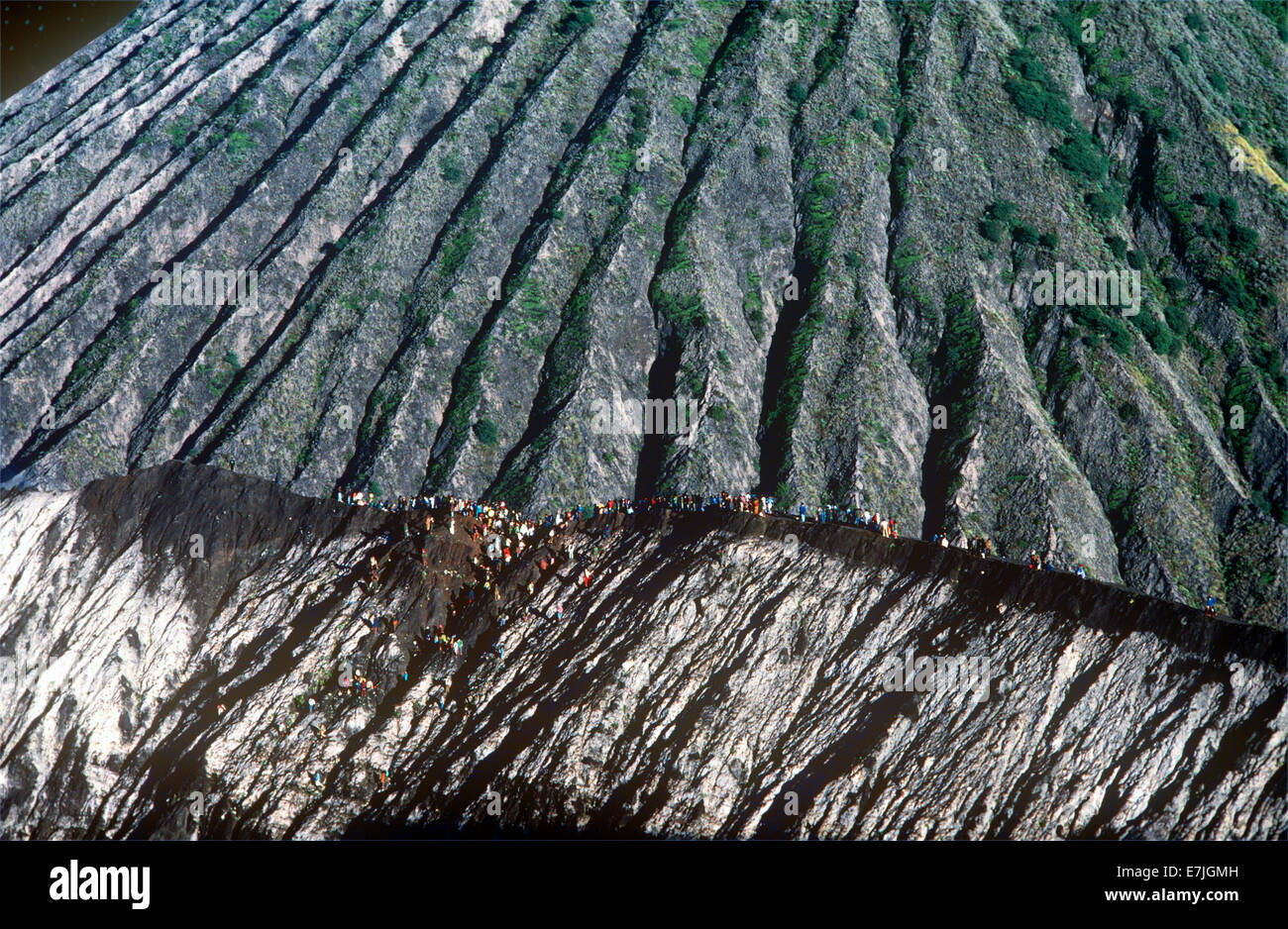 Volcano, Offering, Celebration, Volcano Bromo, Java, Indonesia Stock ...
