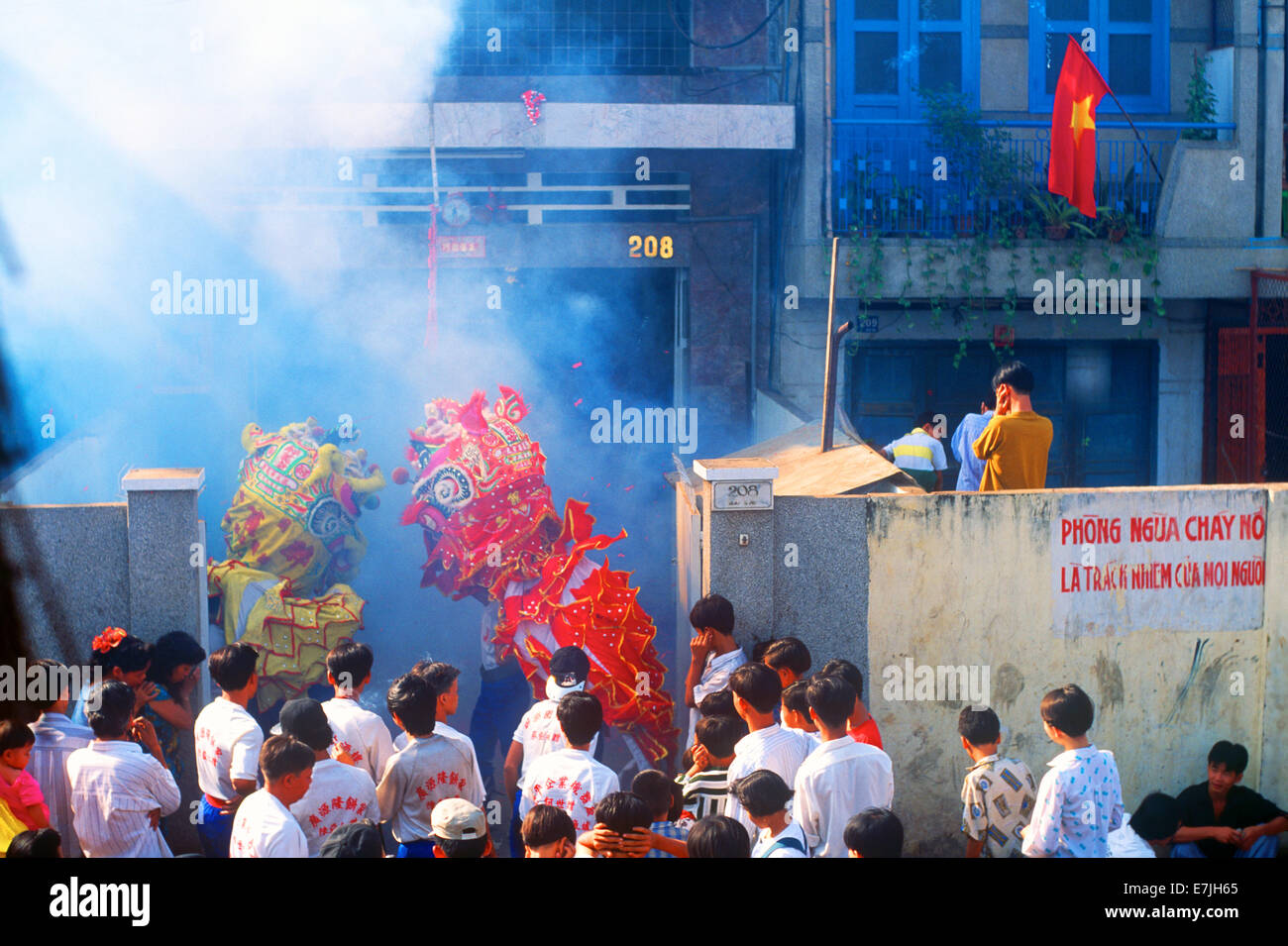 Dragon Dancing, Tet New Year, Saigon, Vietnam Stock Photo - Alamy