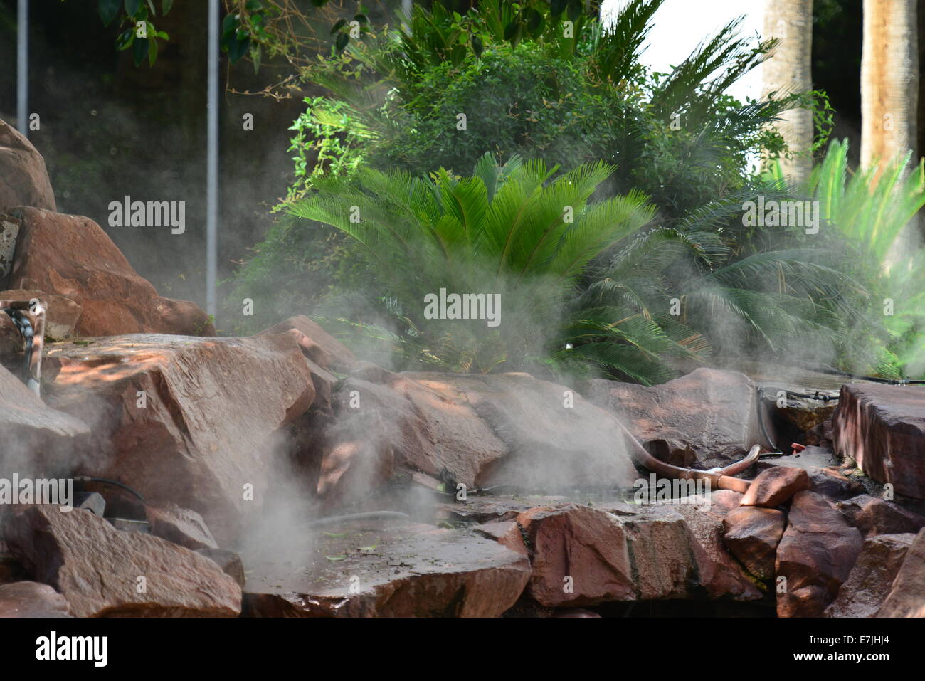 A steam rock garden at a hotel in Las Vegas Stock Photo - Alamy