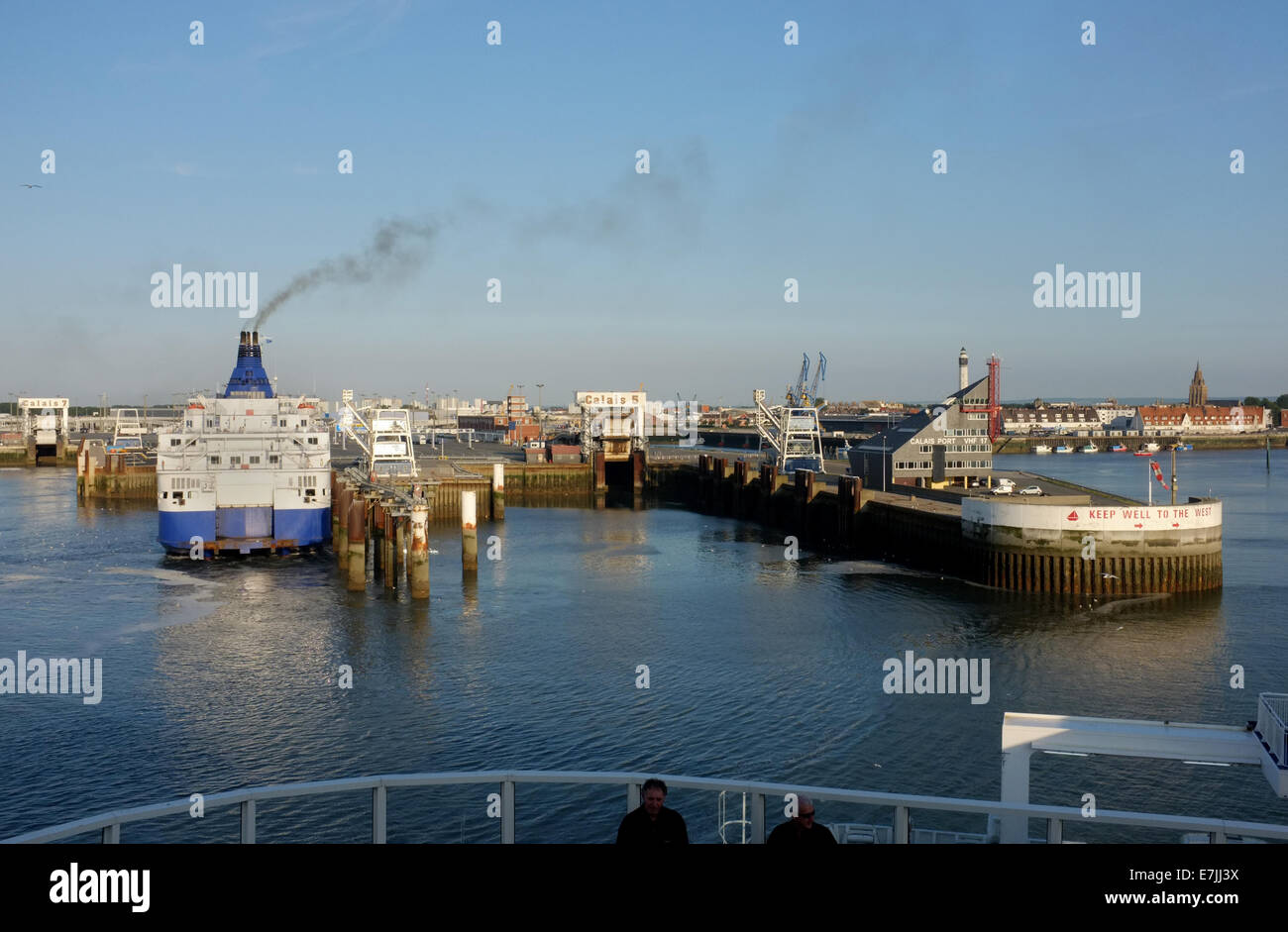 DFDS Seaways cross channel ferry Calais Seaways in port at Calais ...