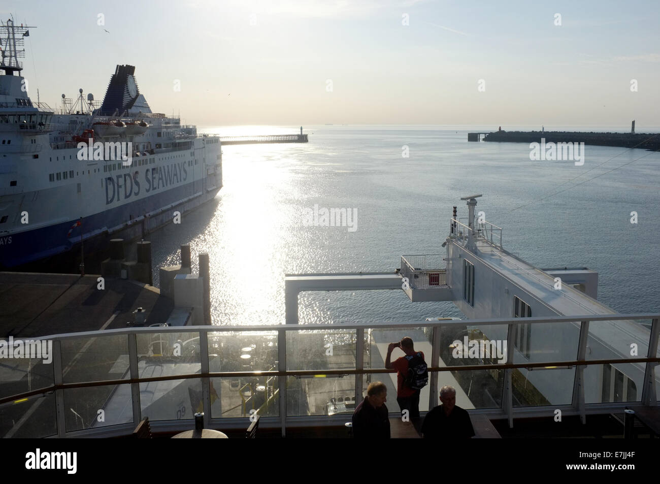 DFDS Seaways cross channel ferry Calais Seaways in port at Calais ...
