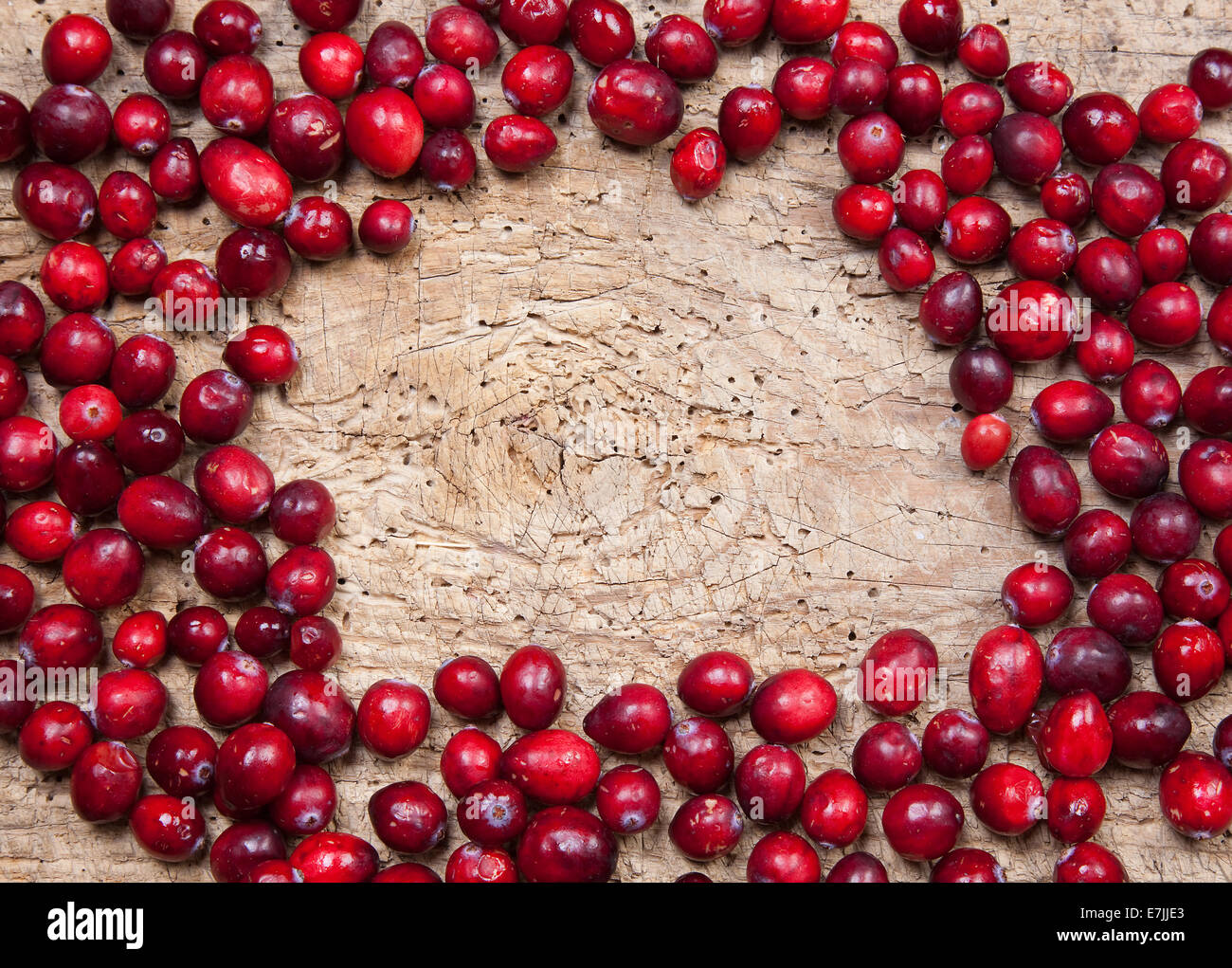 Border frame made of fresh red cranberries Stock Photo - Alamy