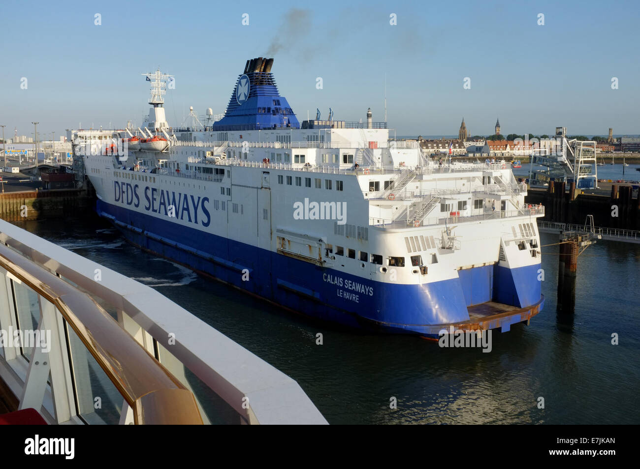 DFDS Seaways cross channel ferry Calais Seaways in port at Calais ...