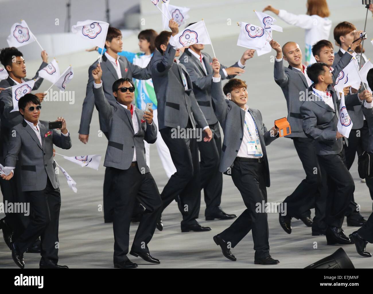 Incheon, South Korea. 19th Sep, 2014. The delegation of Chinese Taipei ...