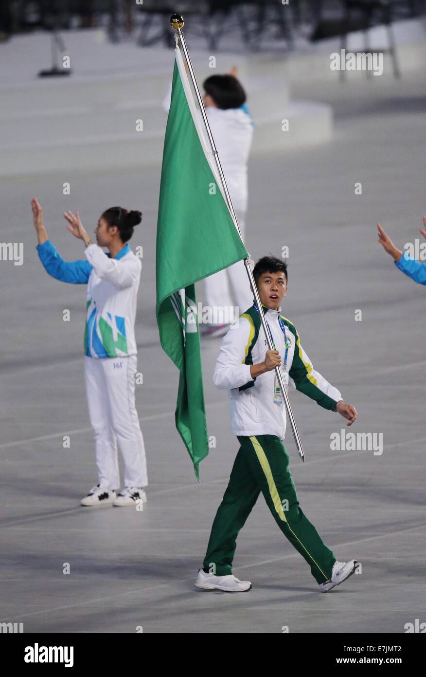 Incheon, South Korea. 19th Sep, 2014. The delegation of China's Macao ...