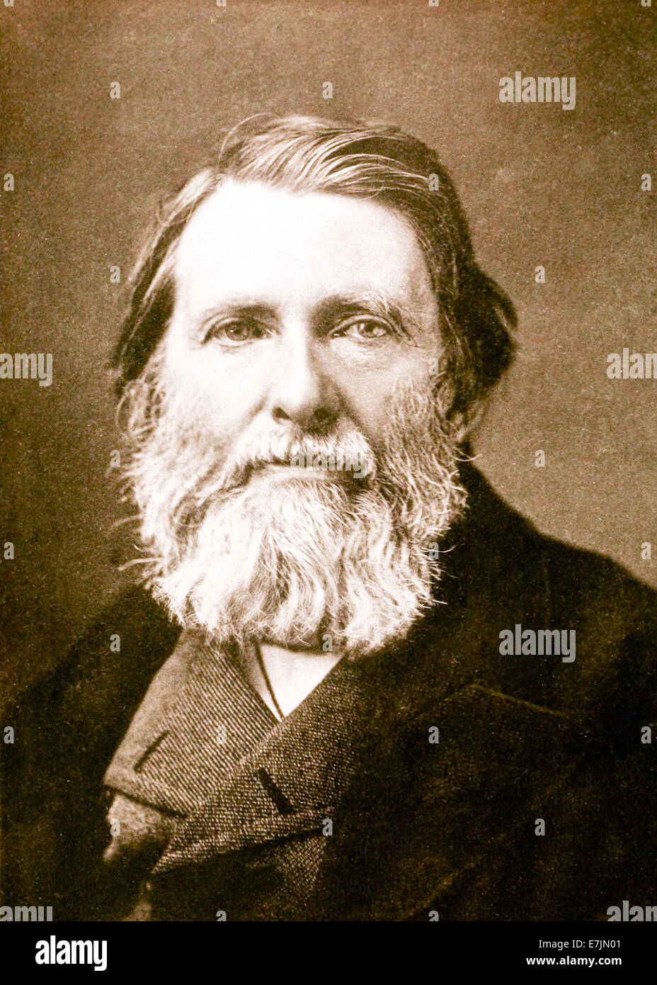 John Ruskin (1819-1900) English art critic circa 1885 aged 66. See ...