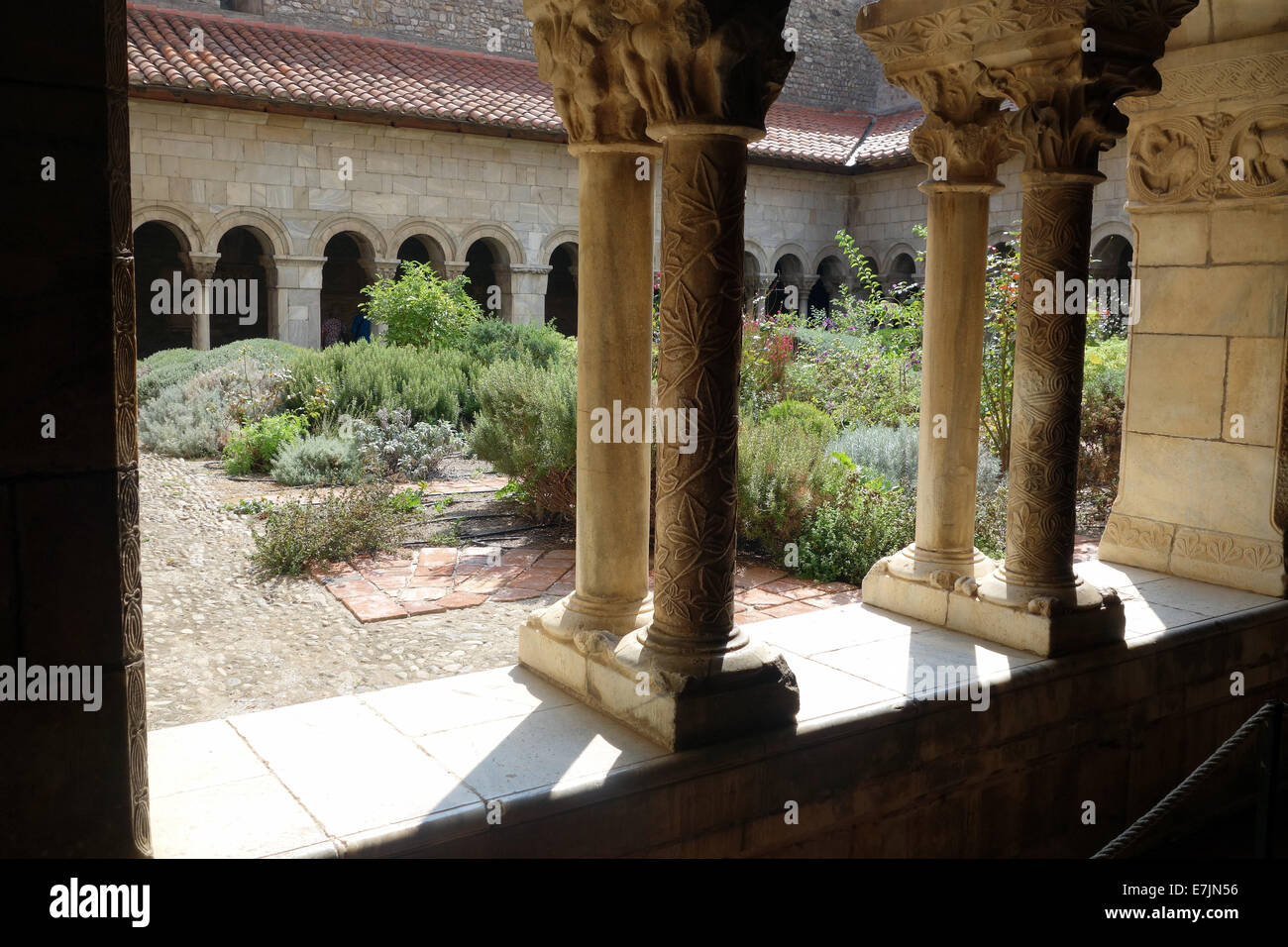 St Jodi’s romanesque Catheral with cloisters, flying buttresses, full ...