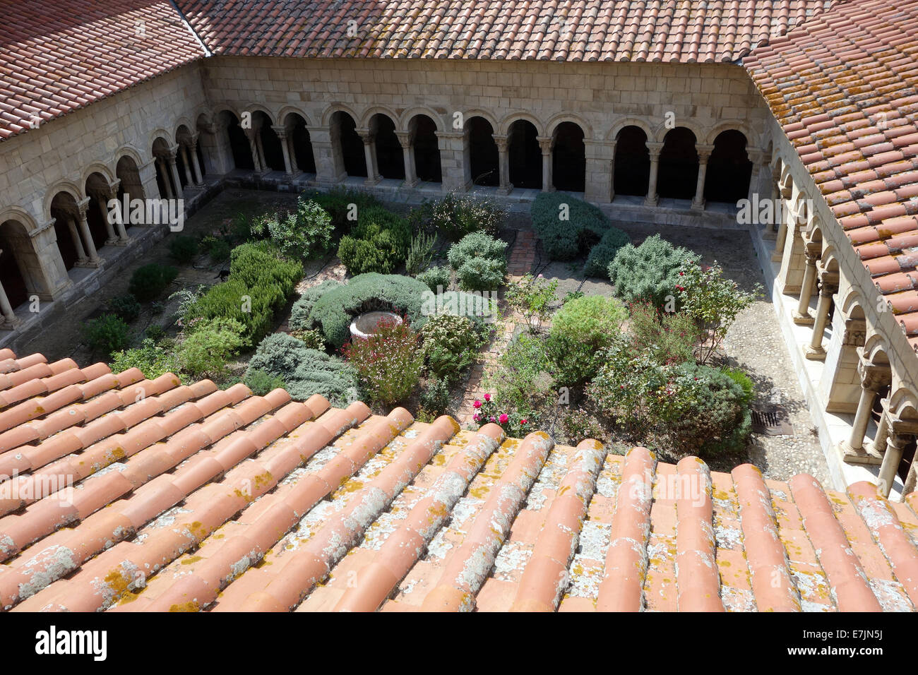 St Jodi’s romanesque Catheral with cloisters, flying buttresses, full ...