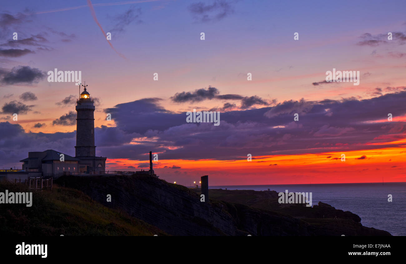 Lighthouse of Cabo Mayor.Santander.Spain Stock Photo - Alamy