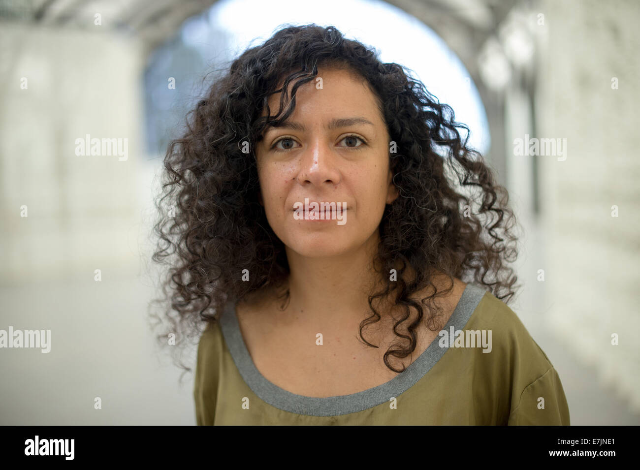 Berlin, Germany. 19th Sep, 2014. Artist Mariana Castillo Deball stands ...