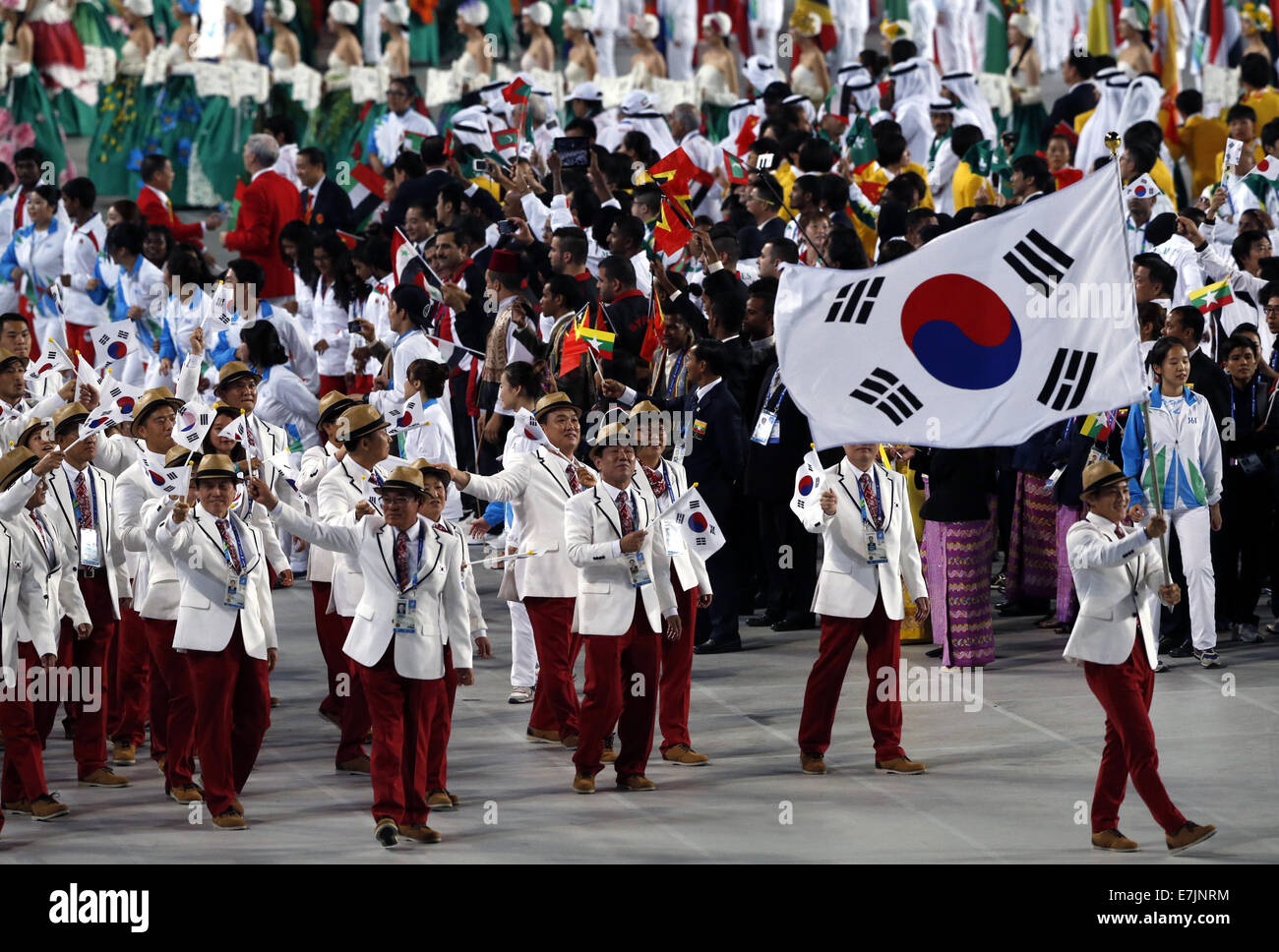 Incheon, South Korea. 19th Sep, 2014. The delegation of South Korea ...