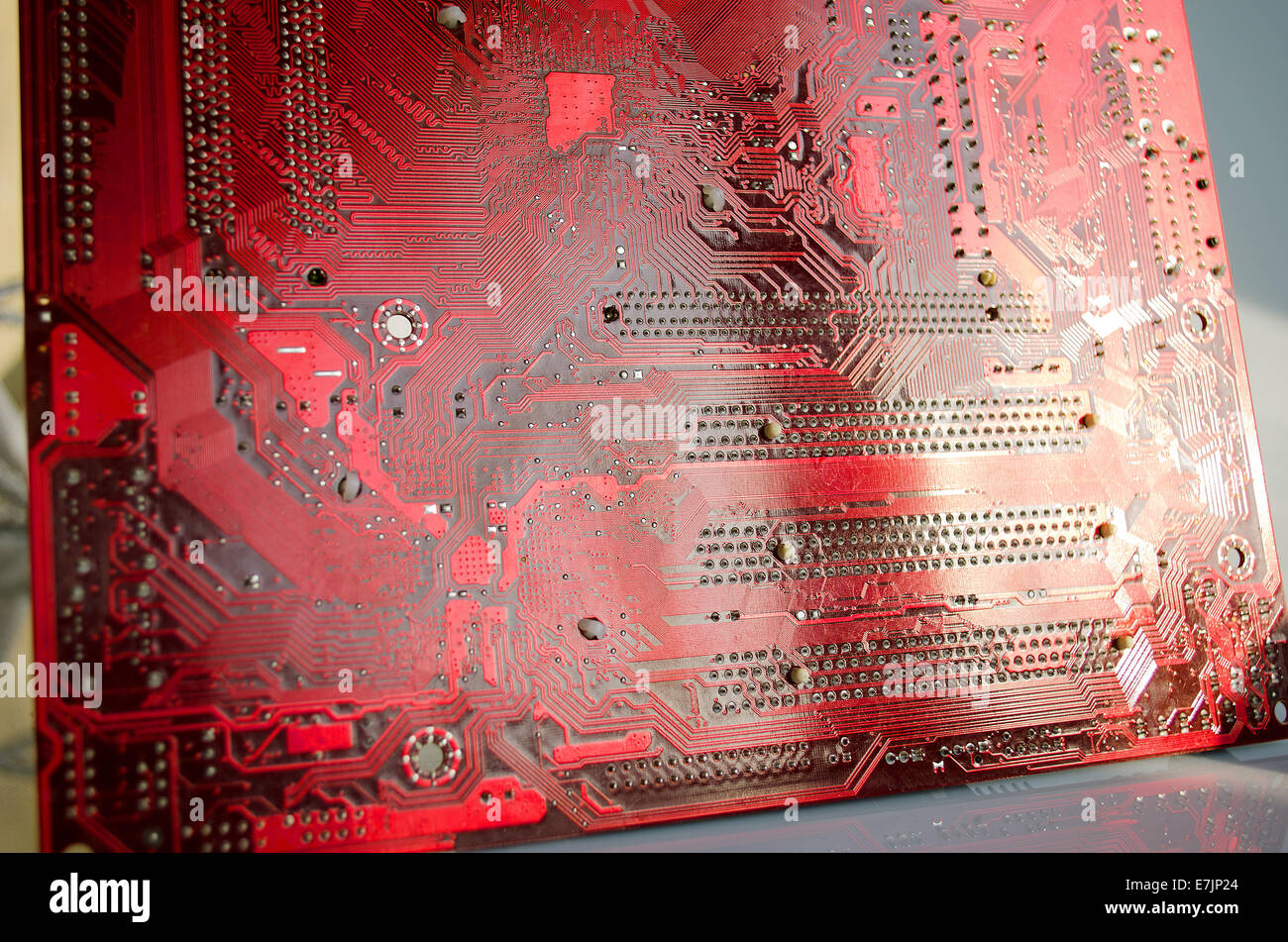 Printed circuit board red background hi-res stock photography and ...