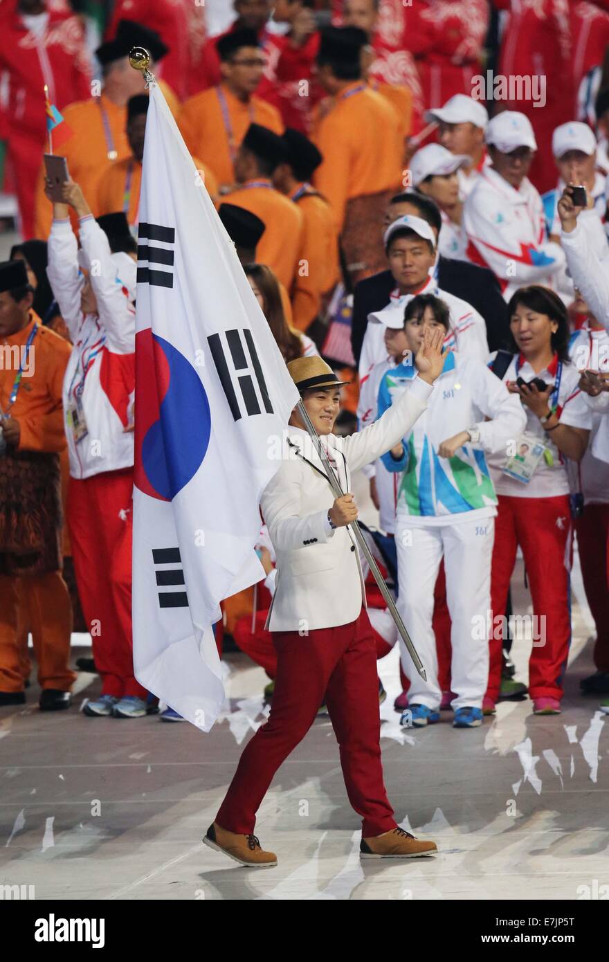 Incheon, South Korea. 19th Sep, 2014. The delegation of South Korea ...