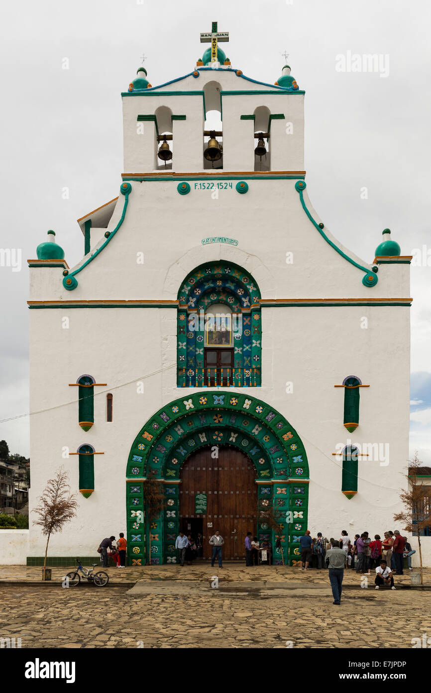 Believers out of San Juan de Chamula's Church. Chamula, Chiapas, Mexico ...