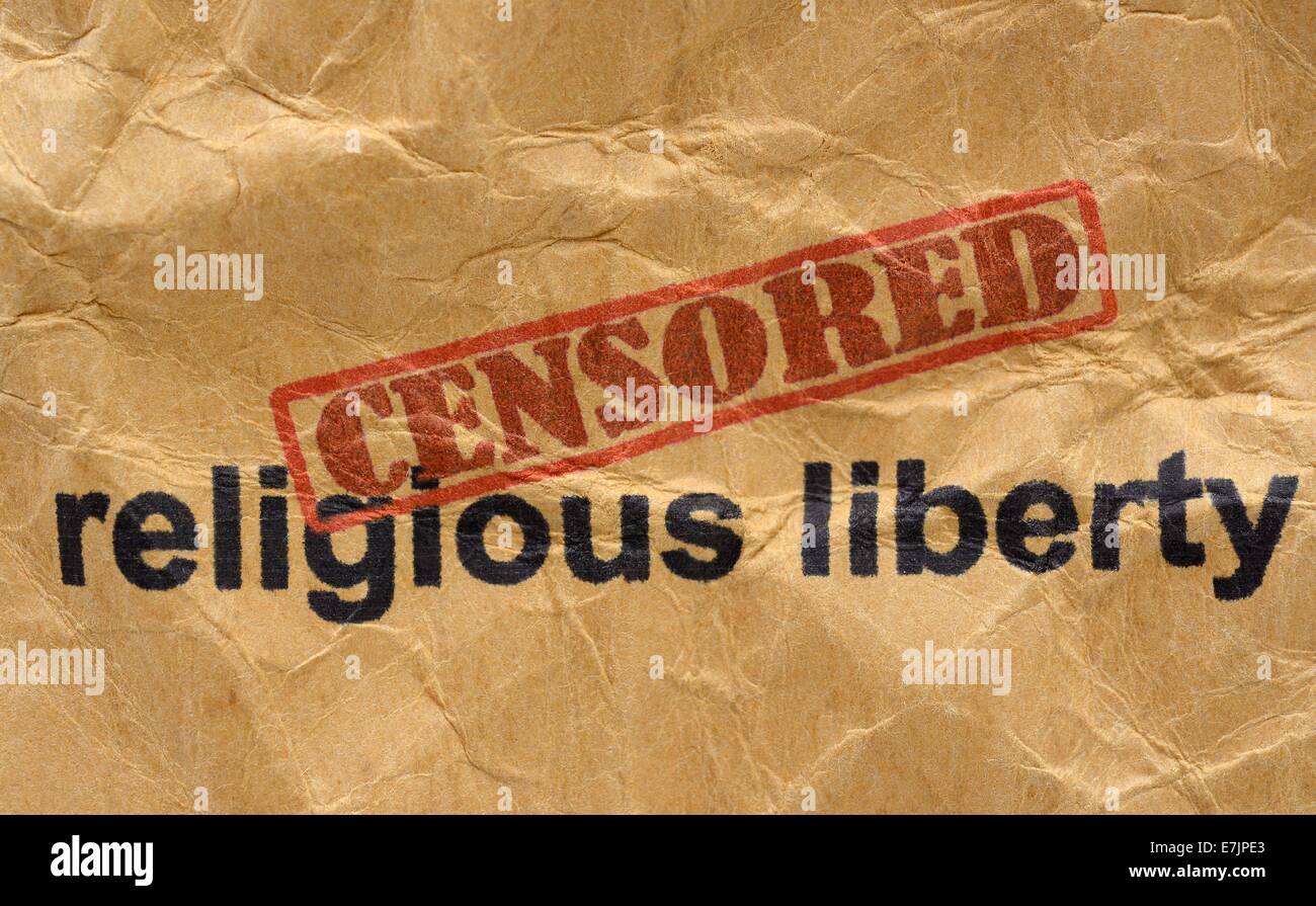 Censored religious liberty Stock Photo - Alamy