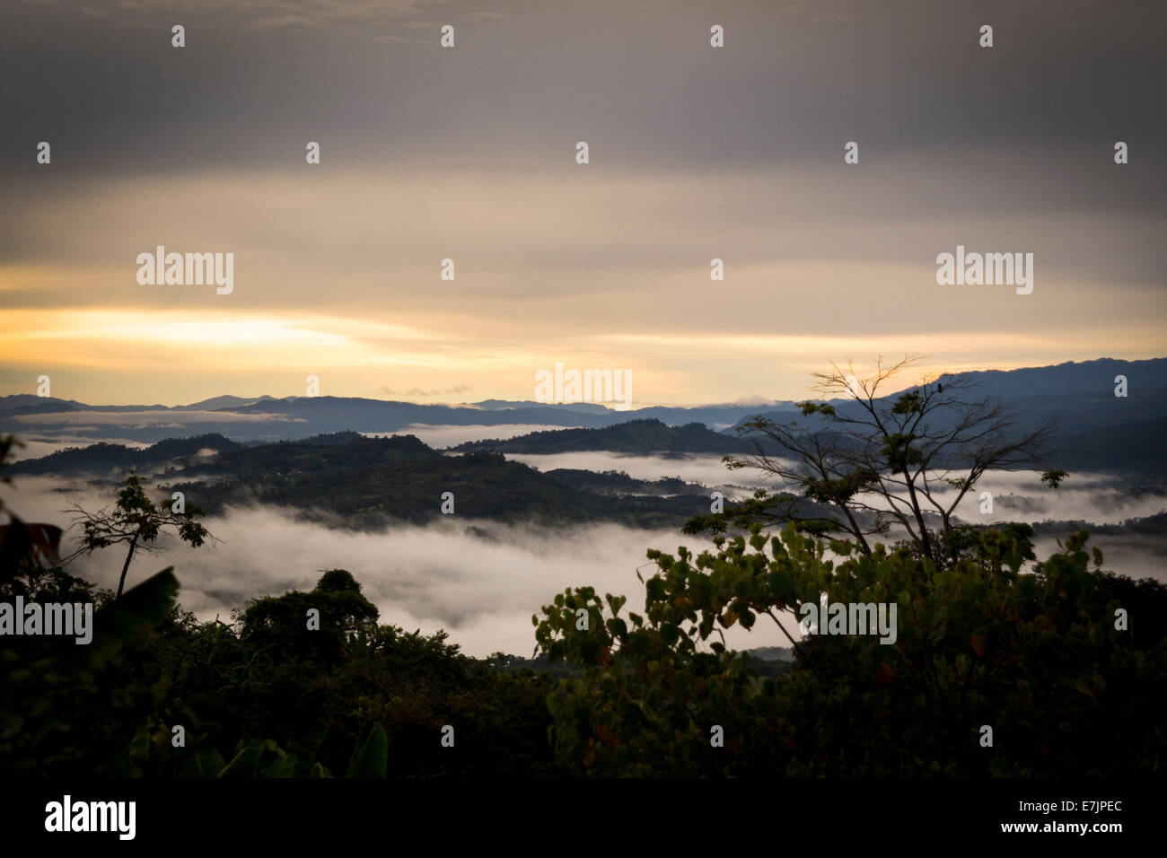 Chiapas landscape at sunrise, Mexico Stock Photo - Alamy
