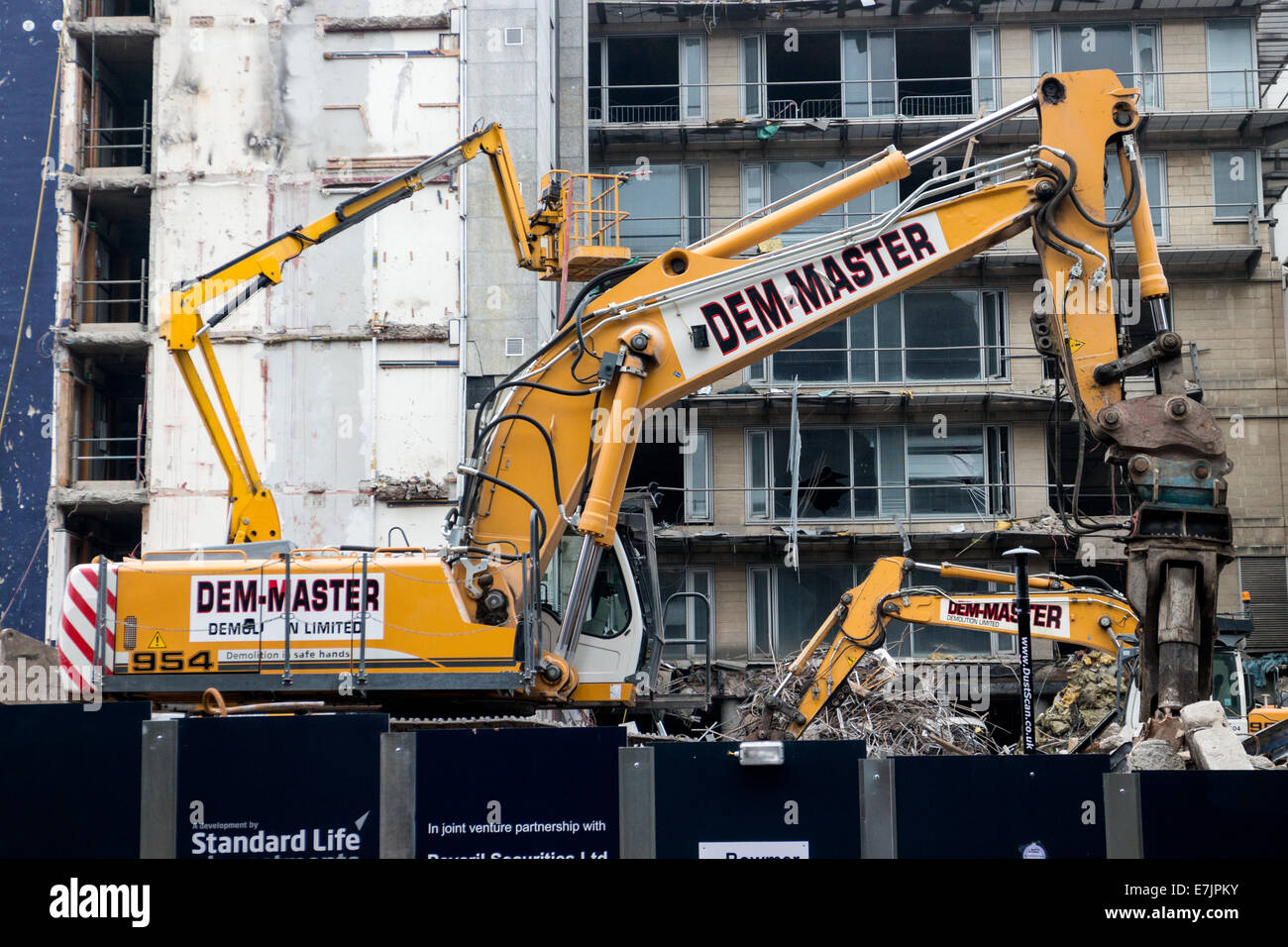 Dem Master demolition equipment in St Andrew Square, Edinburgh Stock ...